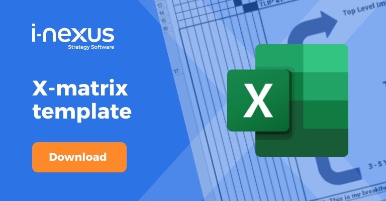 Hoshin Kanri x matrix Excel template + PDF how-to guide